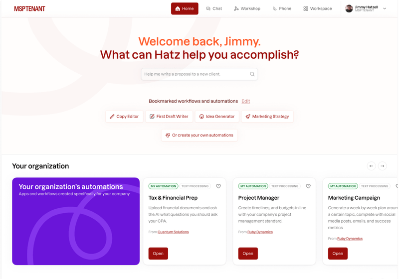 Hatz AI | The Secure AI Platform for MSPs and SMBs